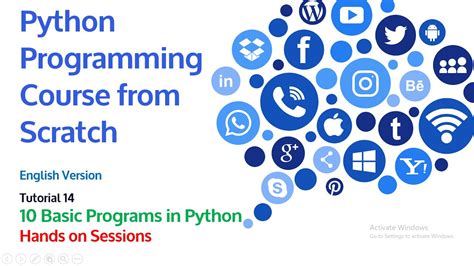 10 Basic Programs Hands On Sessions In Python Tutorial 14 Youtube