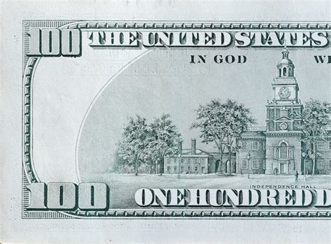 100 Dollar Bill Back Side