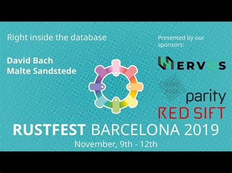 Rustfest Talk Right Inside The Database From Rust Class Central