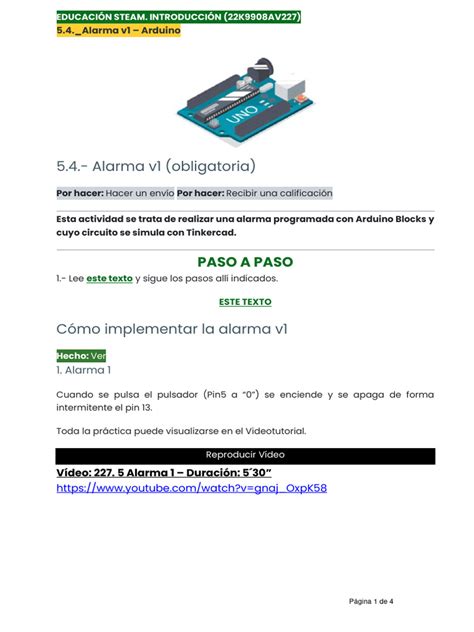54alarma V1arduinoteoría Pdf Informática Software Del Sistema