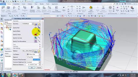 nx cam cavity mill youtube