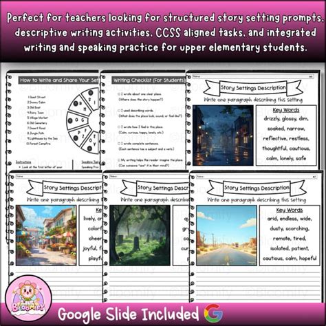 Story Settings Descriptive Writing Activities And Prompts For Grades 3 4
