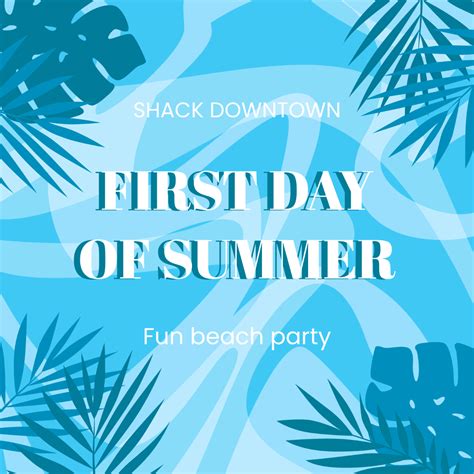 Free First Day Of Summer Whatsapp Post Template To Edit Online