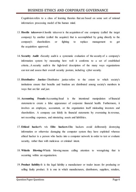 Business Ethics And Corporate Governance Docx