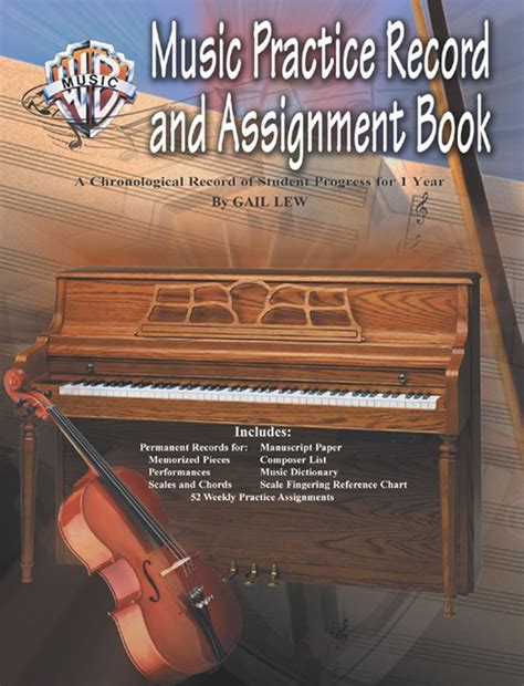 Music Practice Record And Assignment Book Piano Book Sheet Music