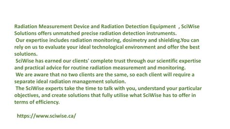 Ppt Radiation Detection Equipment In Canada Powerpoint Presentation Free Download Id12362537