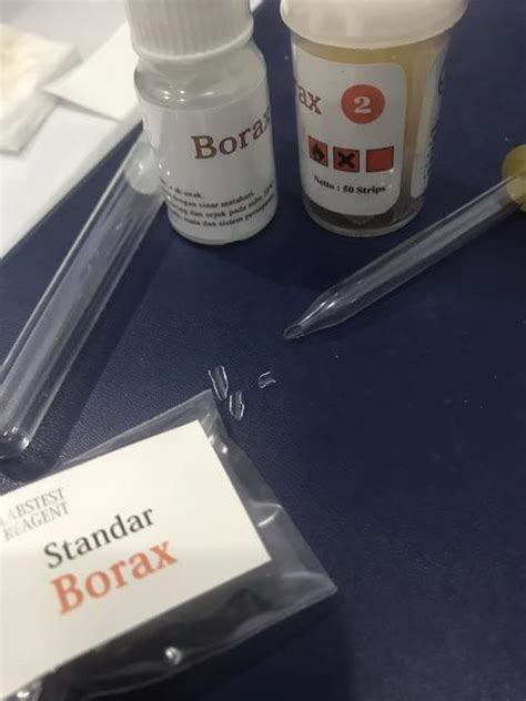 Test Kit Borax Boron Rapid Test Boraks Test Kit Reagen Uji Borak