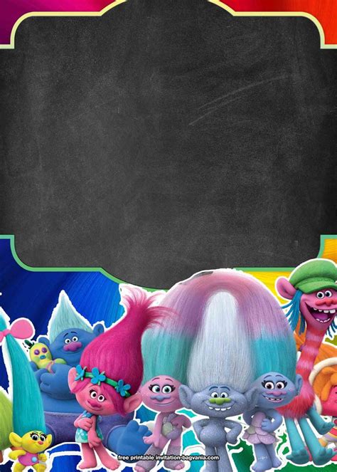 FREE Printable Trolls Birthday Invitation Templates Trolls Birthday Trolls Birthday Party