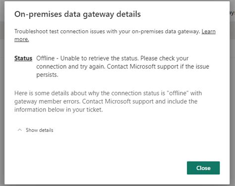 Solved On Premises Data Gateway Offline Microsoft Fabric Community