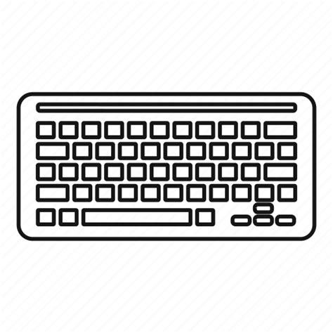 Workplace Keyboard Vector Thin Icon Download On Iconfinder