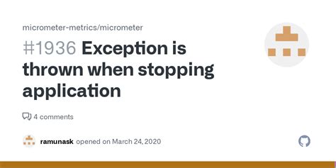 exception is thrown when stopping application · issue 1936