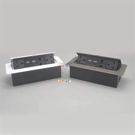 International Power USB Desktop Pop Up Socket Outlet Multimedia Hidden Connection Box Pop Up