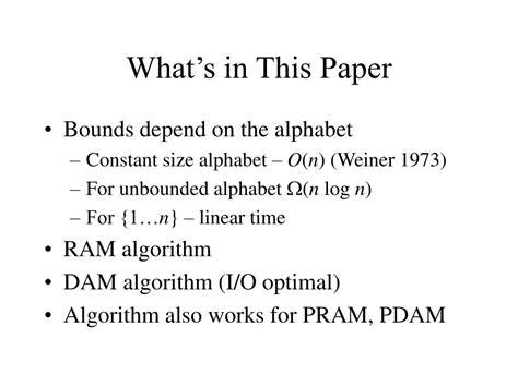 Ppt On The Sorting Complexity Of Suffix Tree Construction Powerpoint Presentation Id1058908