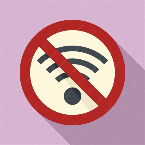Premium Vector No Wifi Icon Flat Vector Internet Network Bad Signal Wifi