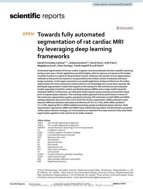 Pdf Towards Fully Automated Segmentation Of Rat Cardiac Mri By