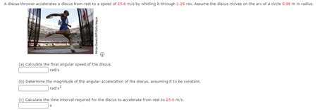 Solved I N A Calculate The Final Angular Speed Of The Chegg
