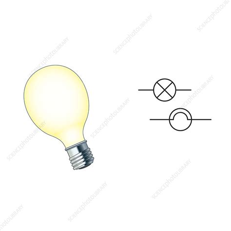 Electric Lamp And Circuit Symbol Illustration Stock Image C0508142 Science Photo Library