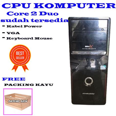 Jual Cpu Komputer Core Duo Kabel Power Vga Keybord Mouse Shopee Indonesia