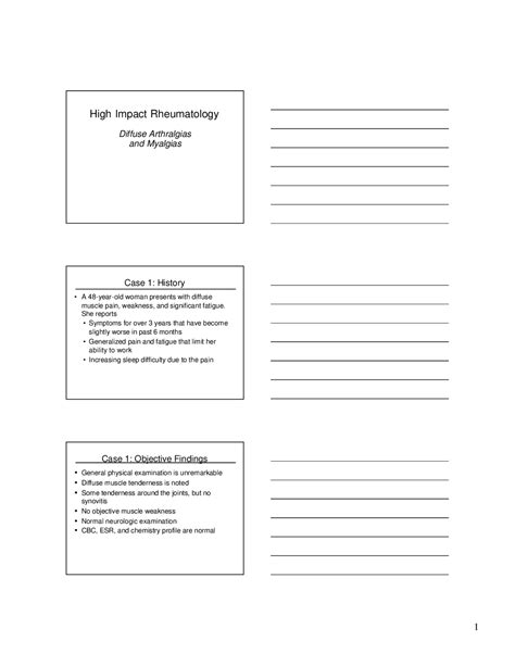 Diffusearthralgiasandmyalgiaspdf Docsity