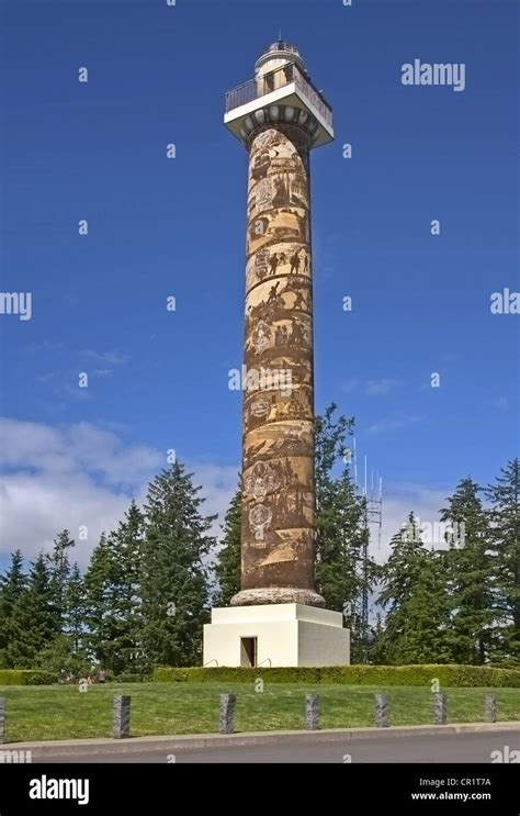 Historic Landmark In Astoria Oregon Known As The Astoria Column