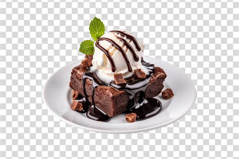 Brownie With Ice Cream Isolated Image Graphic By Whimsy Girl · Creative