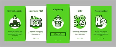 Recycle Factory Ecology Industry Onboarding Elements Icons Set Vector 17350707 Vector Art At