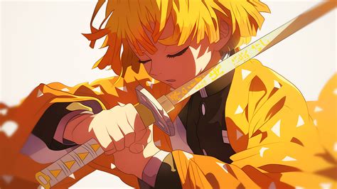 Demon Slayer Zenitsu Agatsuma Sword Praying Download In 4k