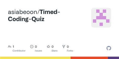 GitHub Asiabeoon Timed Coding Quiz