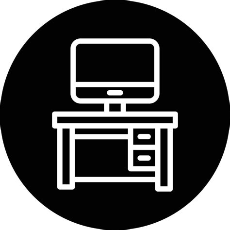 Computer Table Vector Icon Design 22955107 Vector Art At Vecteezy