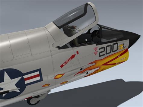 F 8c Crusader 3d Model By Mesh Factory