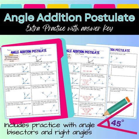 Angle Addition Postulate By The Math Mastery Hub Tpt