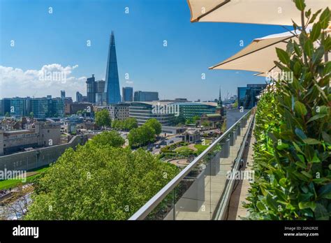 View Of The Shard From Rooftop Bar London England United Kingdom