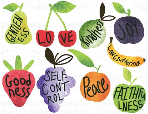 Fruits Of The Spirit Png For Sublimation Faith Based Tee Design