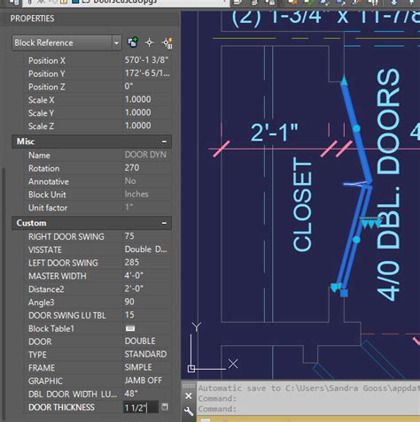 Solved Dynamic Door From Acad 110 Deg Autodesk Community