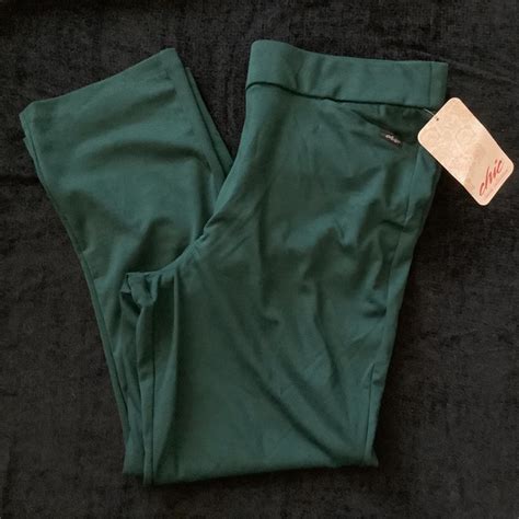Chic Pants And Jumpsuits Emerald Green Elastic Waist Trousers Poshmark