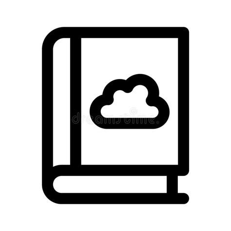 Cloud On Book Concept Icon Of Cloud Book In Modern Style Stock Vector Illustration Of Library