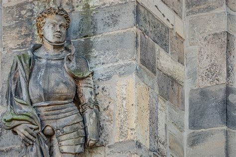 Statue Of Saint Maurice Black Knight In Magdeburg Cathedral As Roman