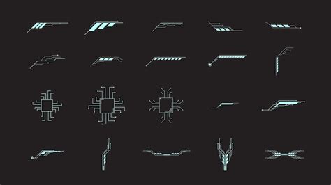 Premium Vector Abstract Digital Technology UIUX Futuristic HUD FUI
