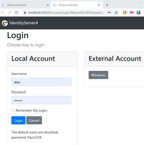 Supporting Both Local And Windows Authentication In Aspnet Core Mvc Using Identityserver4