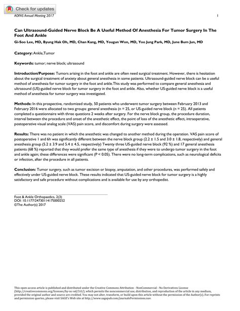 Pdf Can Ultrasound Guided Nerve Block Be A Useful Method Of