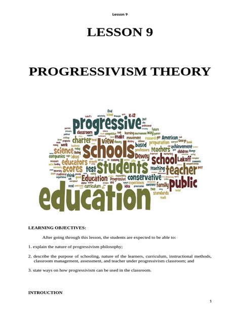 Lesson 9 Progressivism Theory Pdf Curriculum Learning Lesson 9 Progressivism Theory Pdf Curriculum Learning