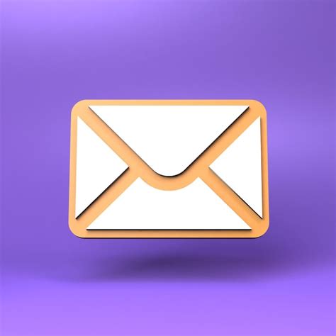 Premium Photo Letter Or Message Icon 3d Render Illustration