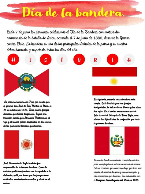 Día De La Bandera Del Perú Historia Y Significado Pdf Bandera Perú