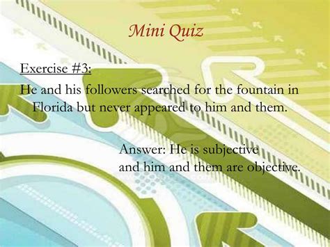 Ppt Grammar Lesson Objective And Subjective Case Powerpoint