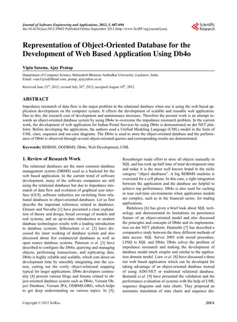 PDF Representation Of Object Oriented Database For The Development Of Web Based Application