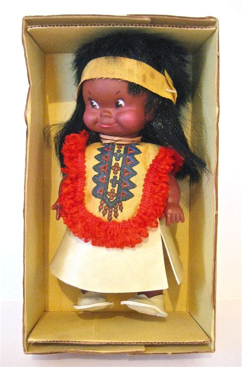Vintage 1960s Native American Indian Eskimo Girl Doll Canadiana Trading