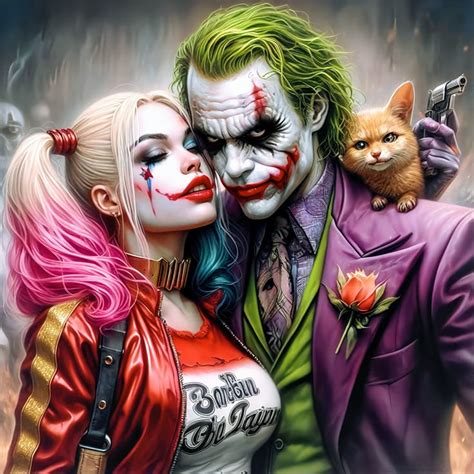 Harley Quinn And The Joker Harley Y Joker Harley Quinn Art Joker Y Harley Quinn