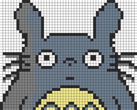 Totoro Kandi Pattern Totoro Pattern Fuse Bead Patterns Perler Bead