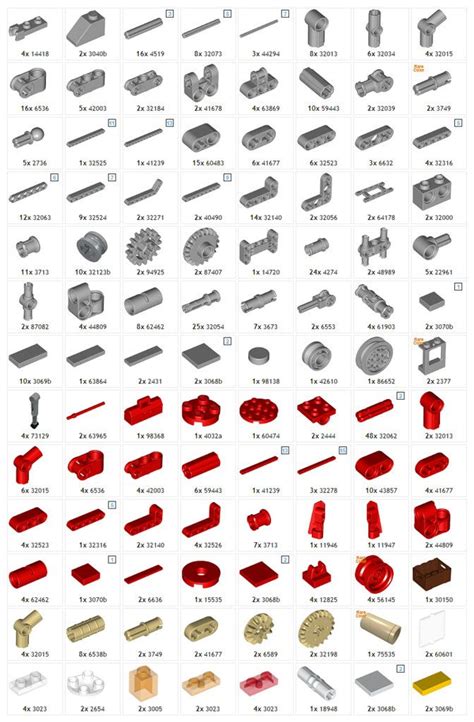 Printable Lego Parts Catalog Pdf Printable Free Templates