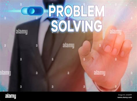 conceptual hand writing showing problem solving concept meaning having